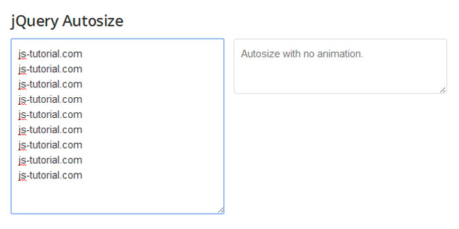 Js Tutorial JQuery Autosize Automatically Adjust Textarea Height